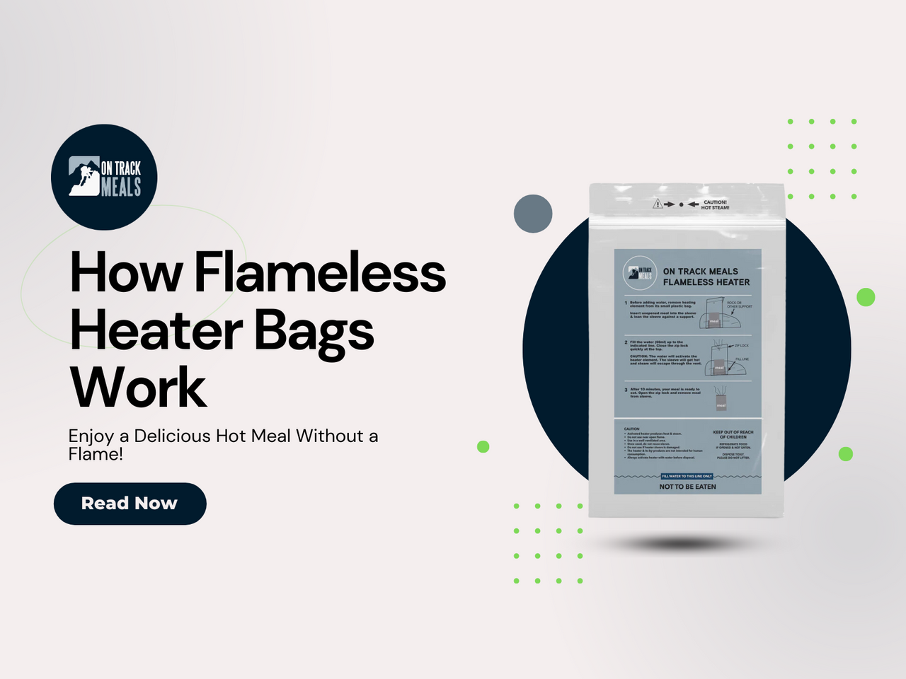 How does a Flameless Heater bag work to heat meal – On Track Meals