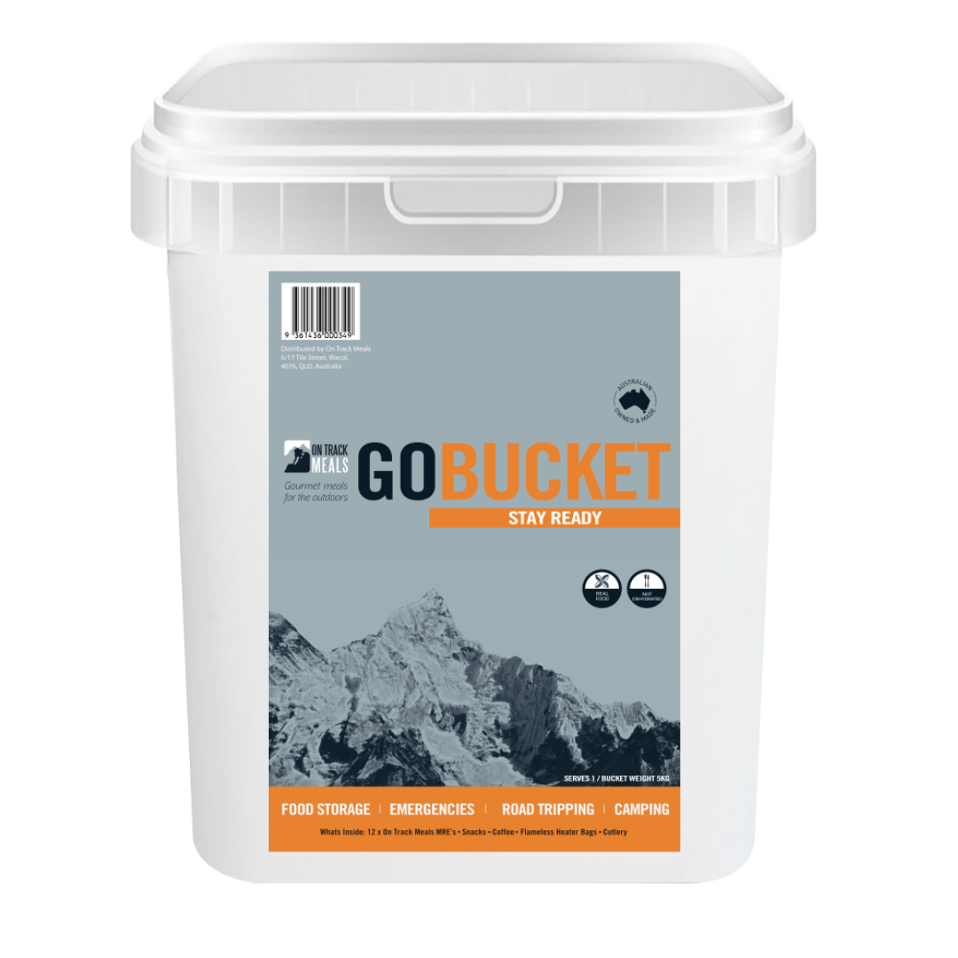 Stay Ready Go Bucket | 3-Day Gourmet Camping Meals – On Track Meals