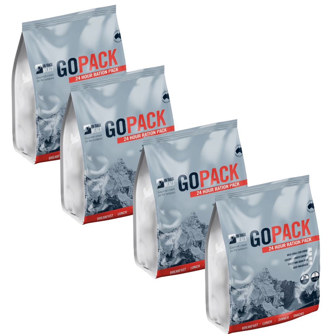 24 hr Ration Pack (Pack of 4) for Adventure & Emergency – On Track Meals