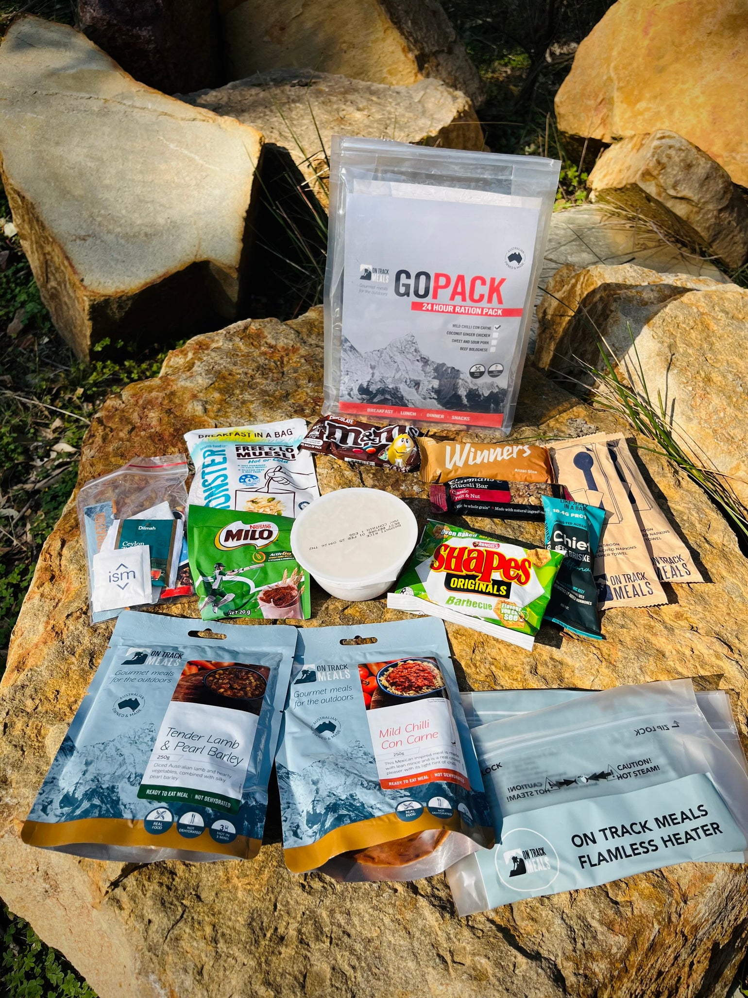 24 hr Ration Pack (Pack of 4) for Adventure & Emergency – On Track Meals